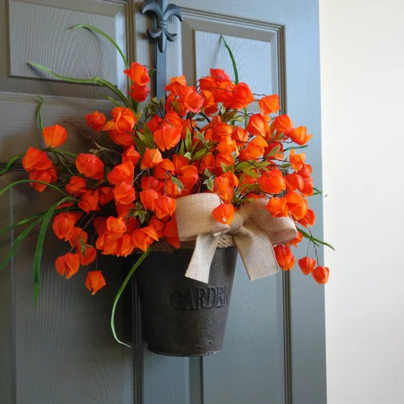 16 diseños de corona de otoño hechos a mano con encanto para su puerta ...